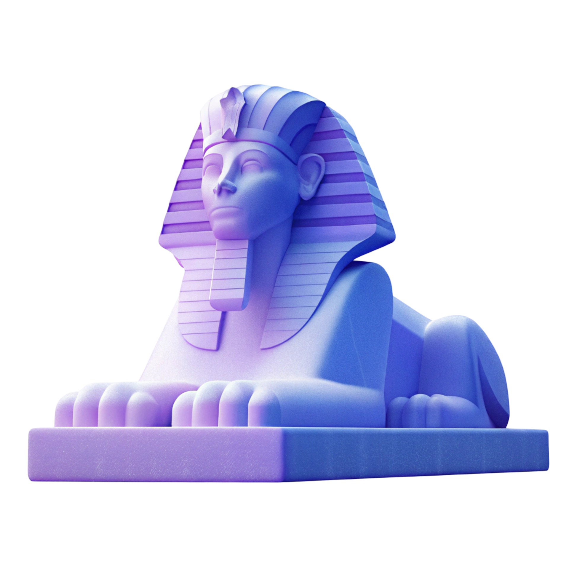 Stylized 3D Render of the Great Sphinx of Giza 55355455 PNG