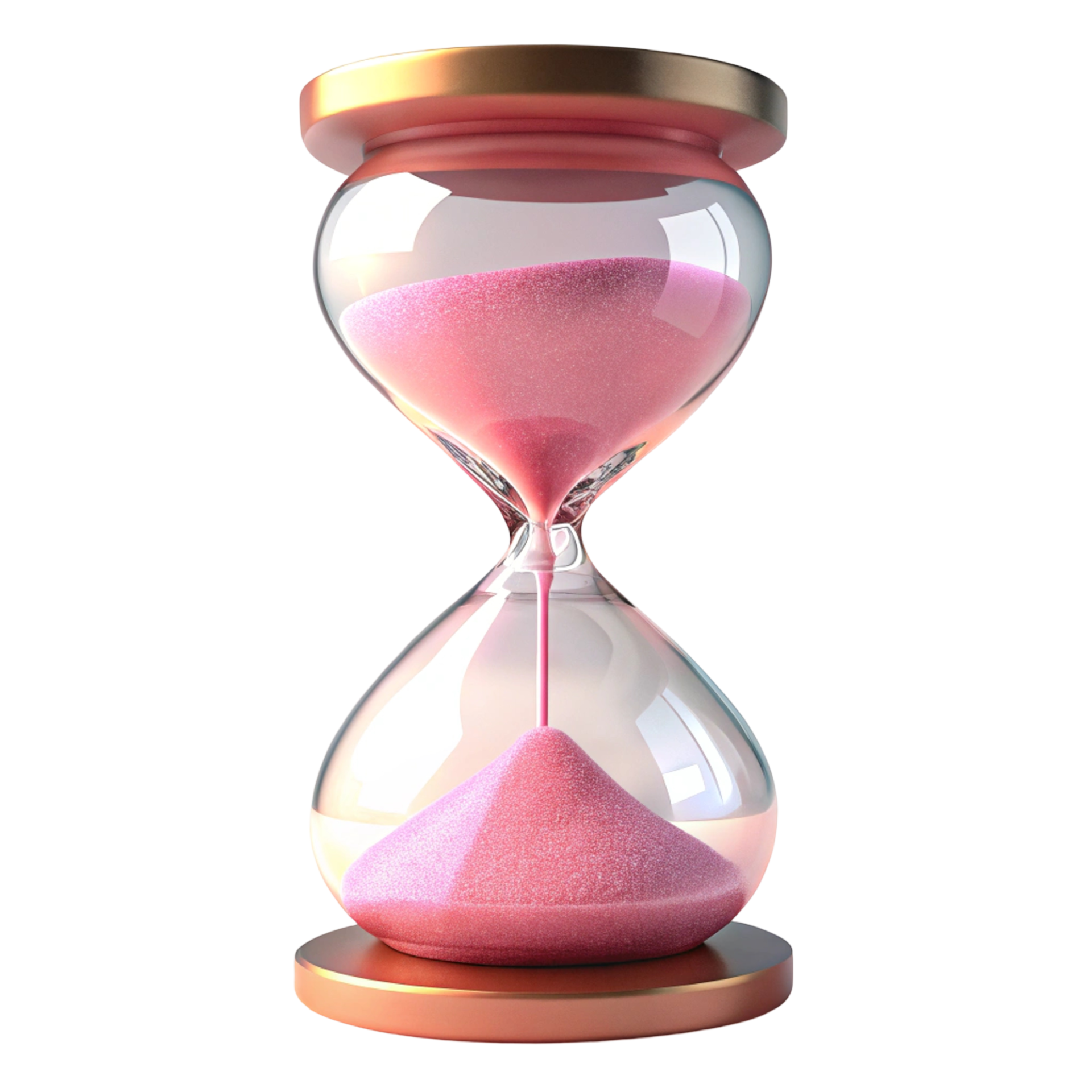 Pink Hourglass Time Measurement 55355604 PNG