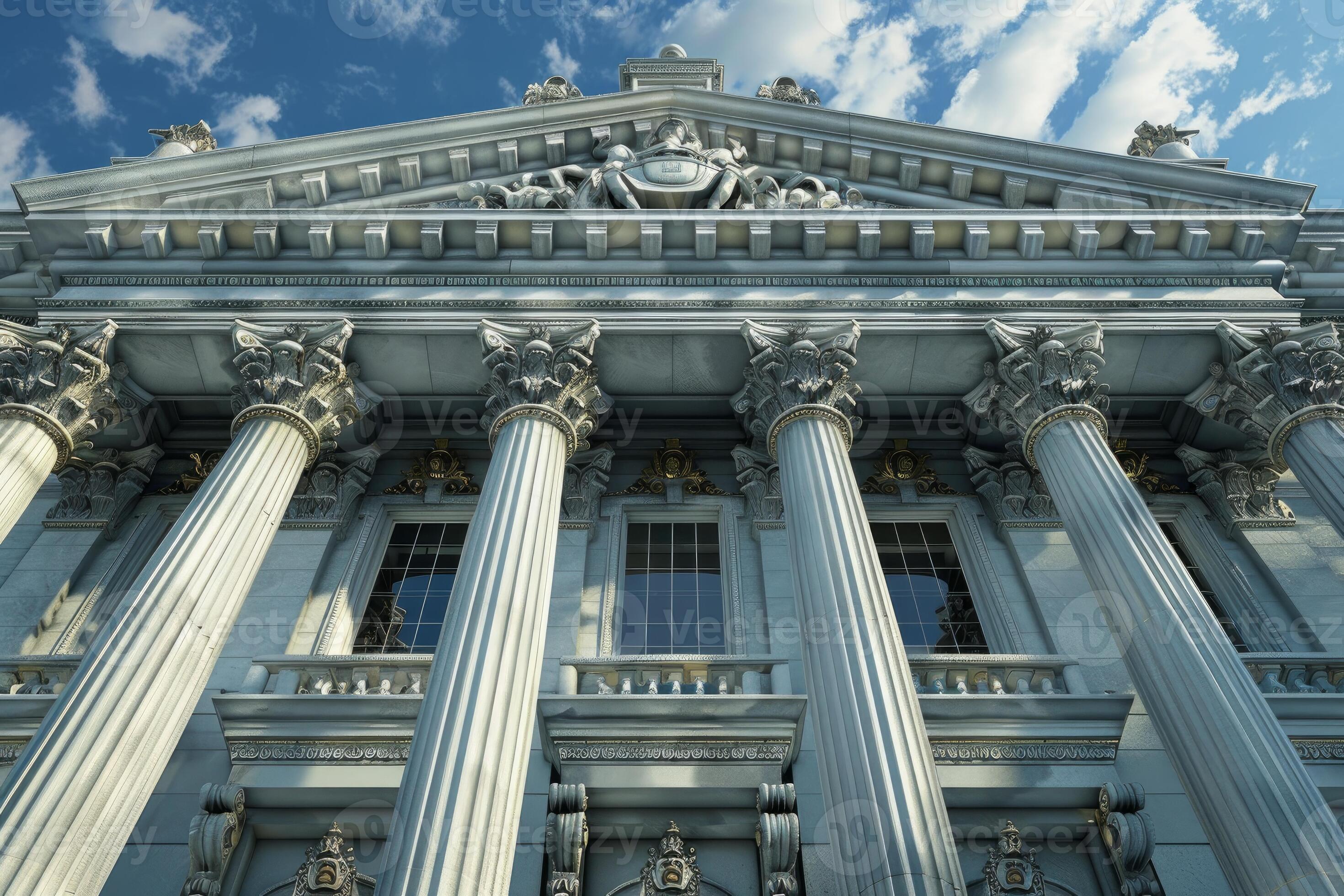 Imposing neoclassical building facade with corinthian columns 55359367 Stock Photo at Vecteezy