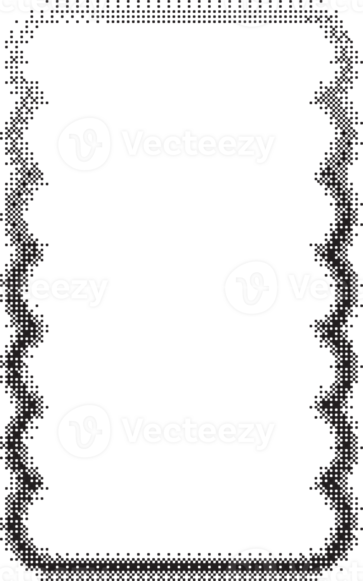 Pixel pattern texture wavy frame. Bitmap dotted retro abstract Y2K ...
