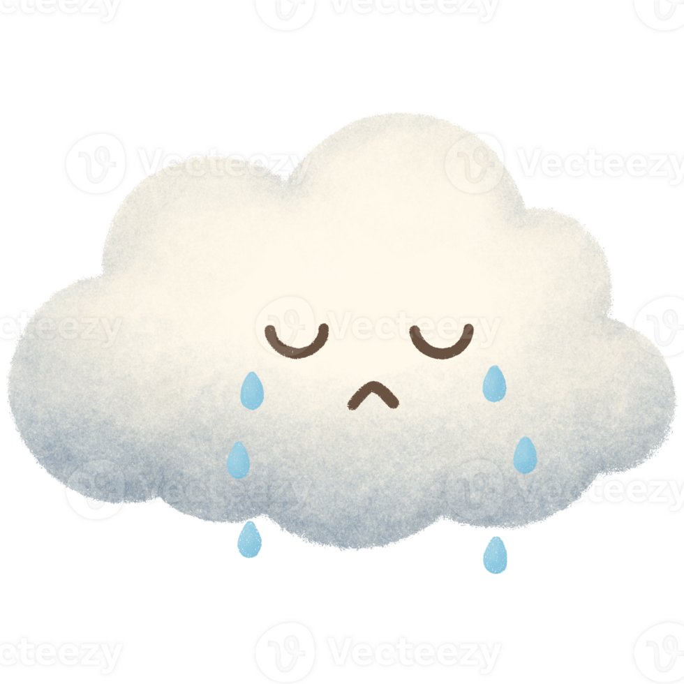Crying sad cloud 55366581 PNG