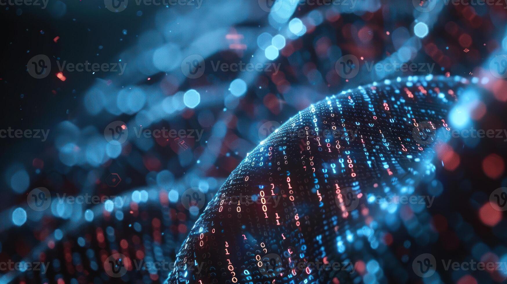Abstract Representation Of Interconnected Digital Nodes And Glowing