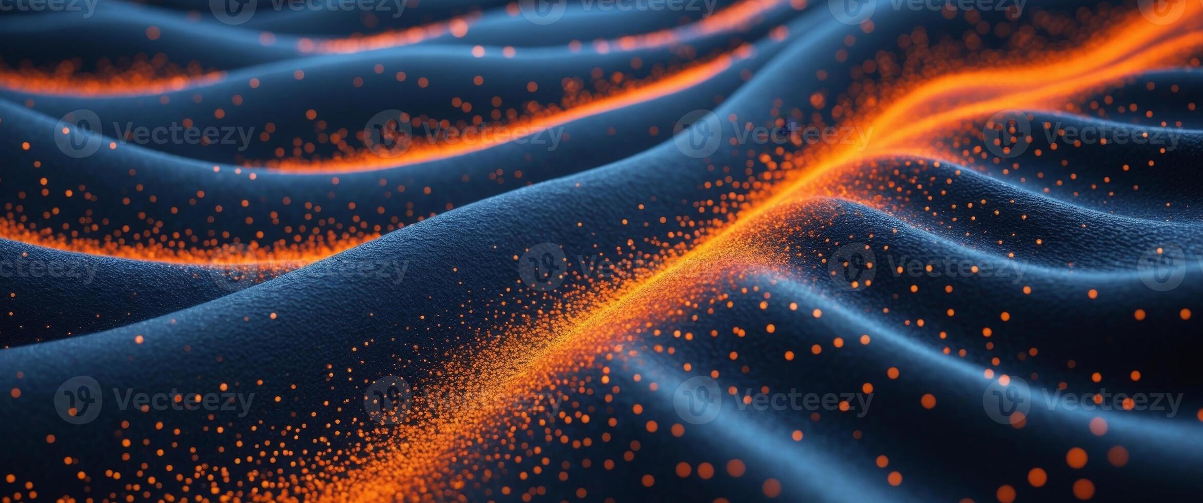 Abstract Dark Blue and Orange Glowing Particle Wave Background Texture. 55371698 Stock Photo at ...