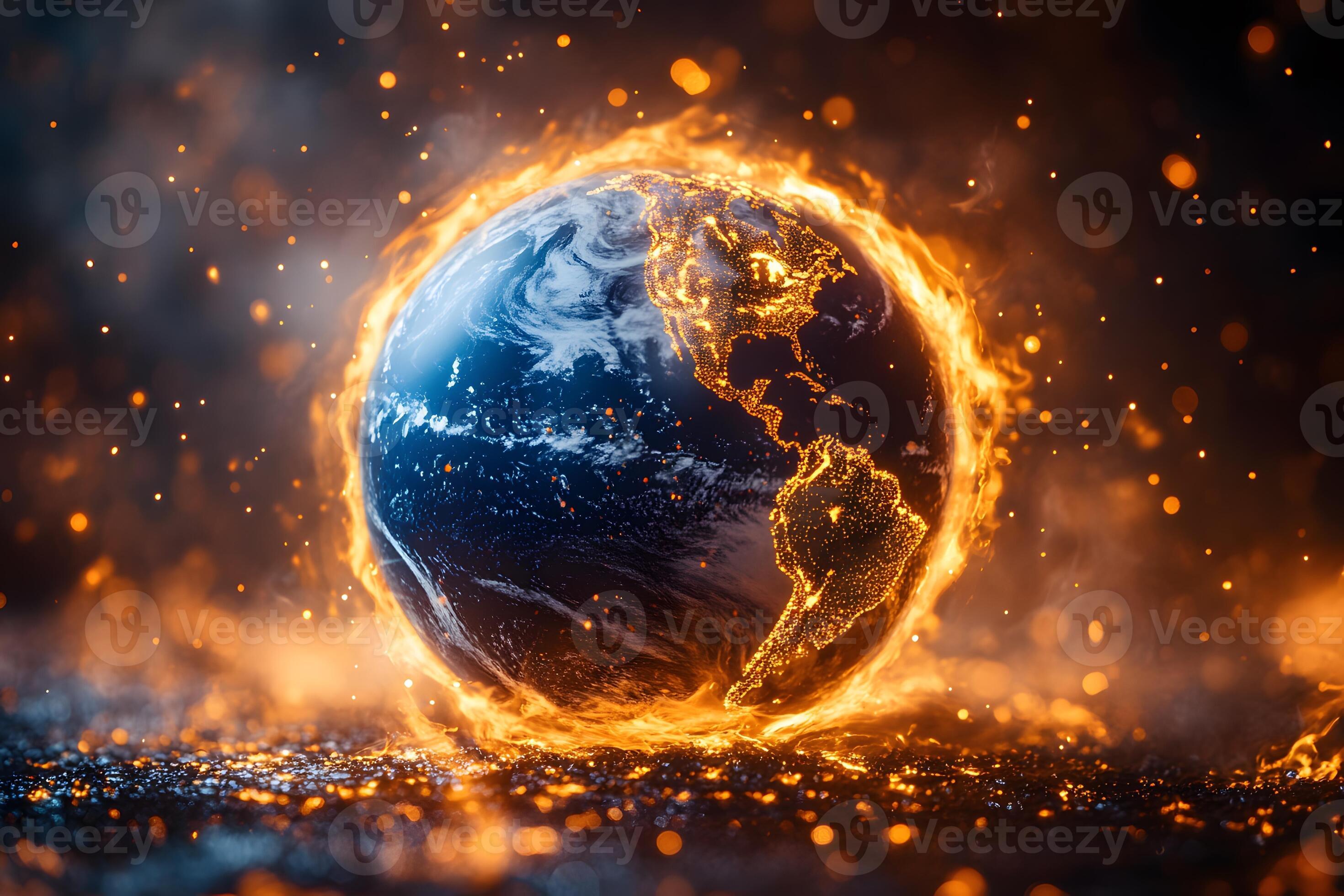 Planet Earth Encircled by Flames - Global Warming and Environmental ... Planet Earth Encircled by Flames - Global Warming and Environmental ...