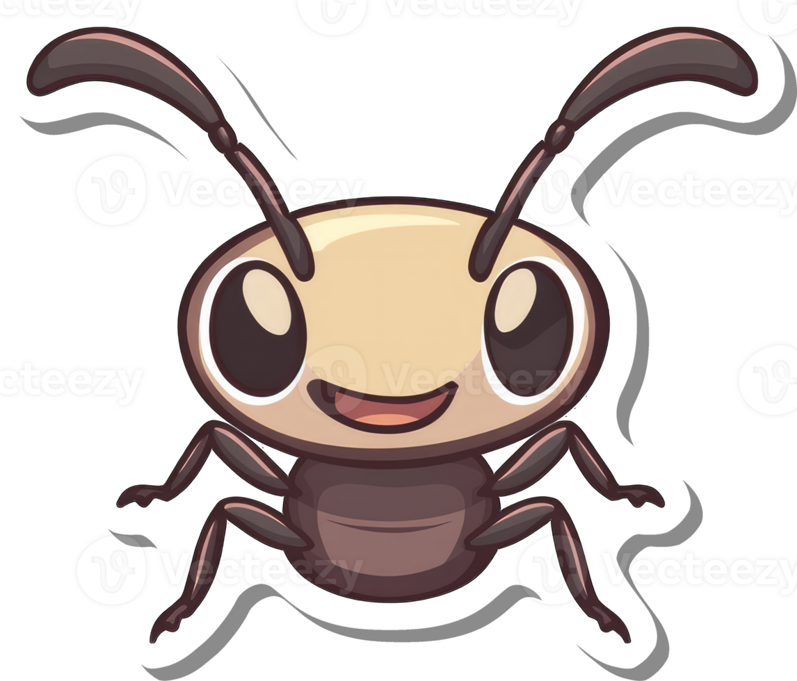 A Happy Cartoon Ant Illustration Design 55381936 Png