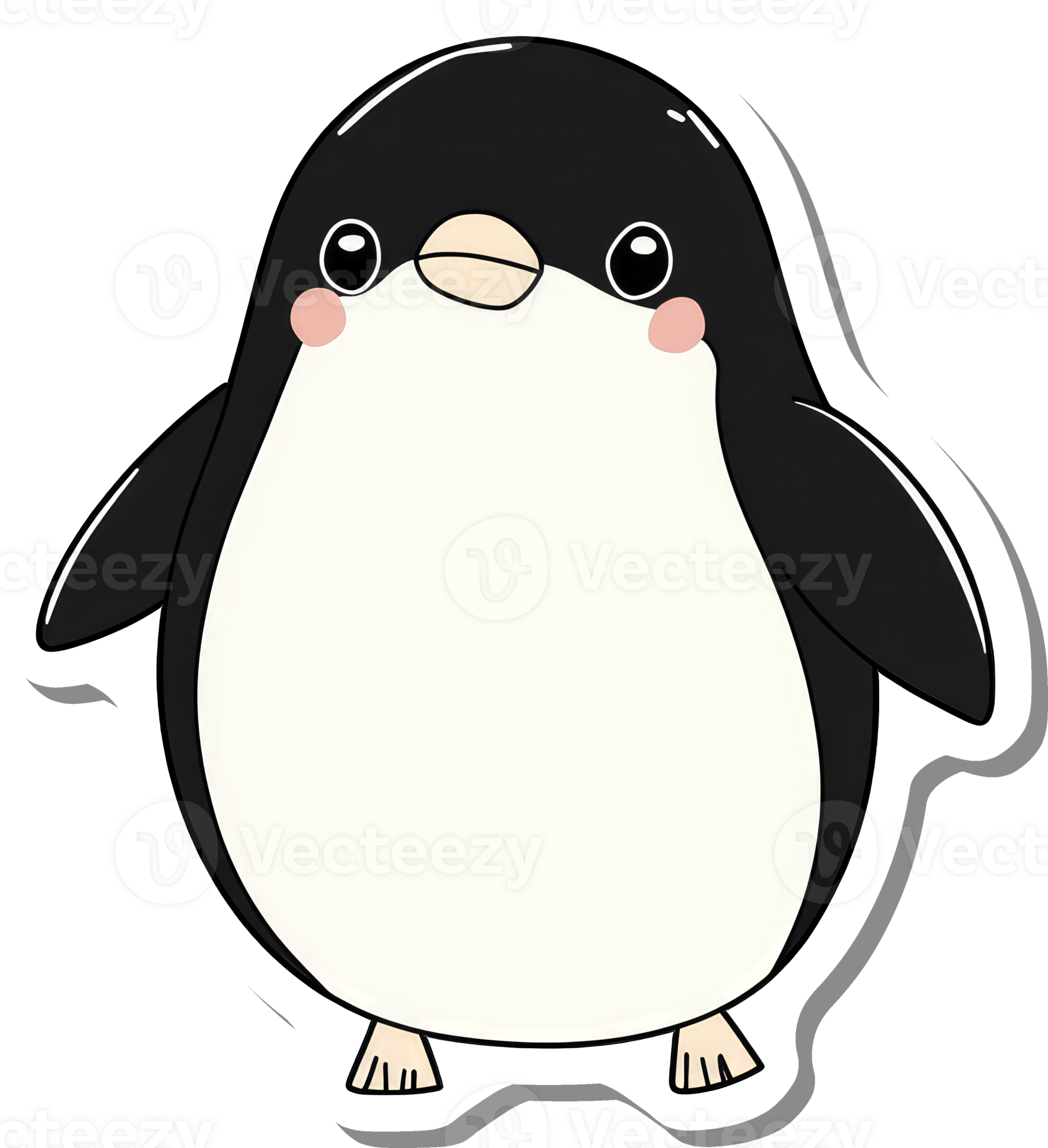 Adorable Cartoon Penguin Illustration Featuring a Cute Bird 55383473 PNG