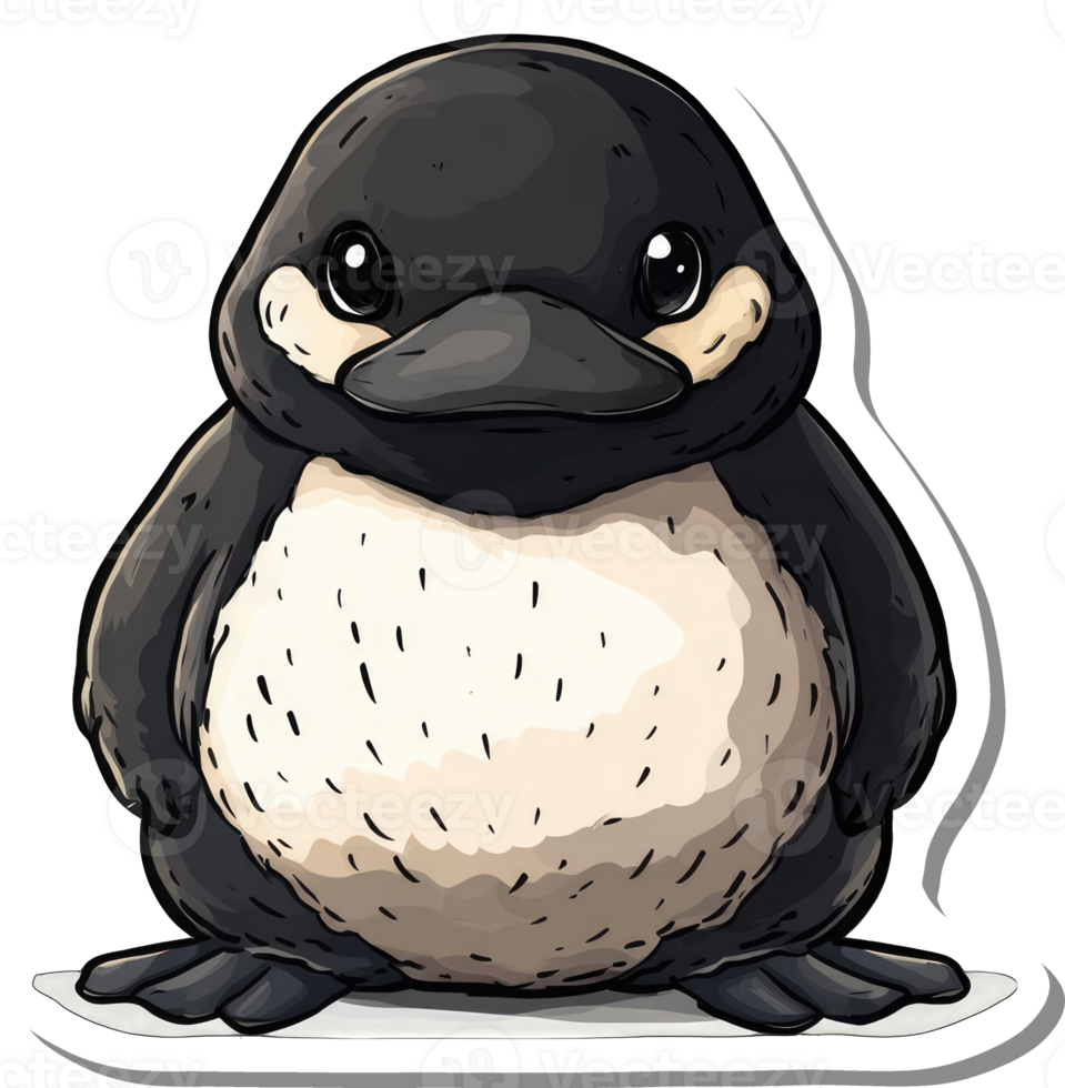 Adorable Cartoon Penguin Stands Proudly Displaying Fluffiness 55383802 PNG