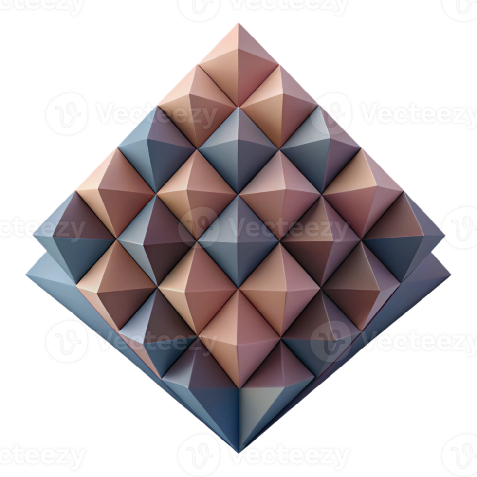 Isometric Abstract Geometric Background Of Pyramids 55384711 Png