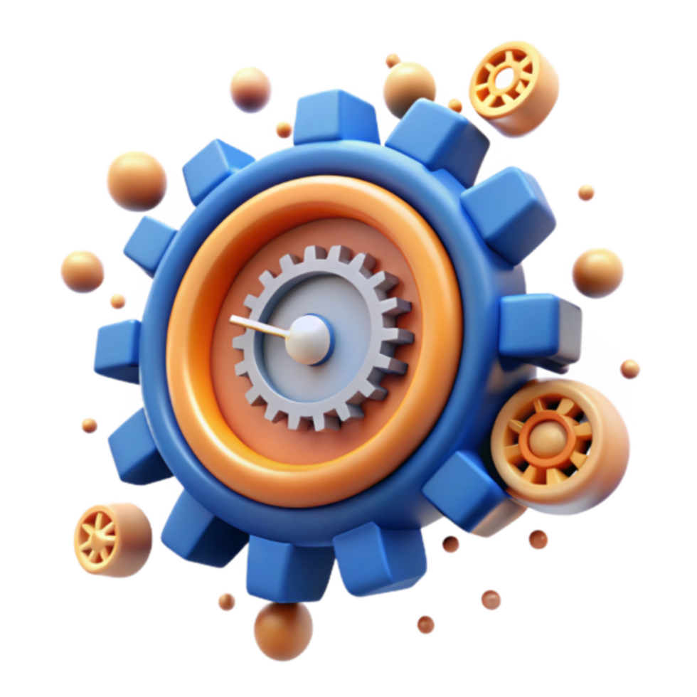 3d Render Of Interlocking Gears System Abstract Background Image 55385391 Png