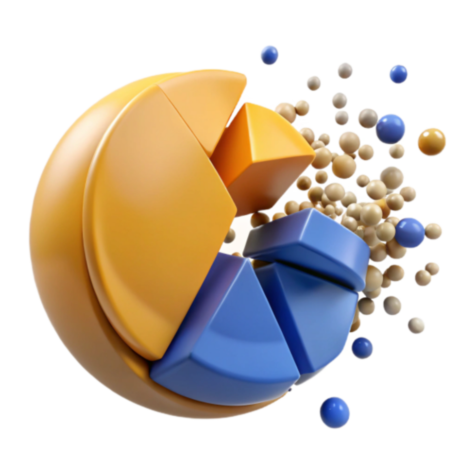 3D Abstract Pie Chart Exploding into Data Spheres Illustration 55387448 PNG 3D Abstract Pie Chart Exploding into Data Spheres Illustration 55387448 PNG