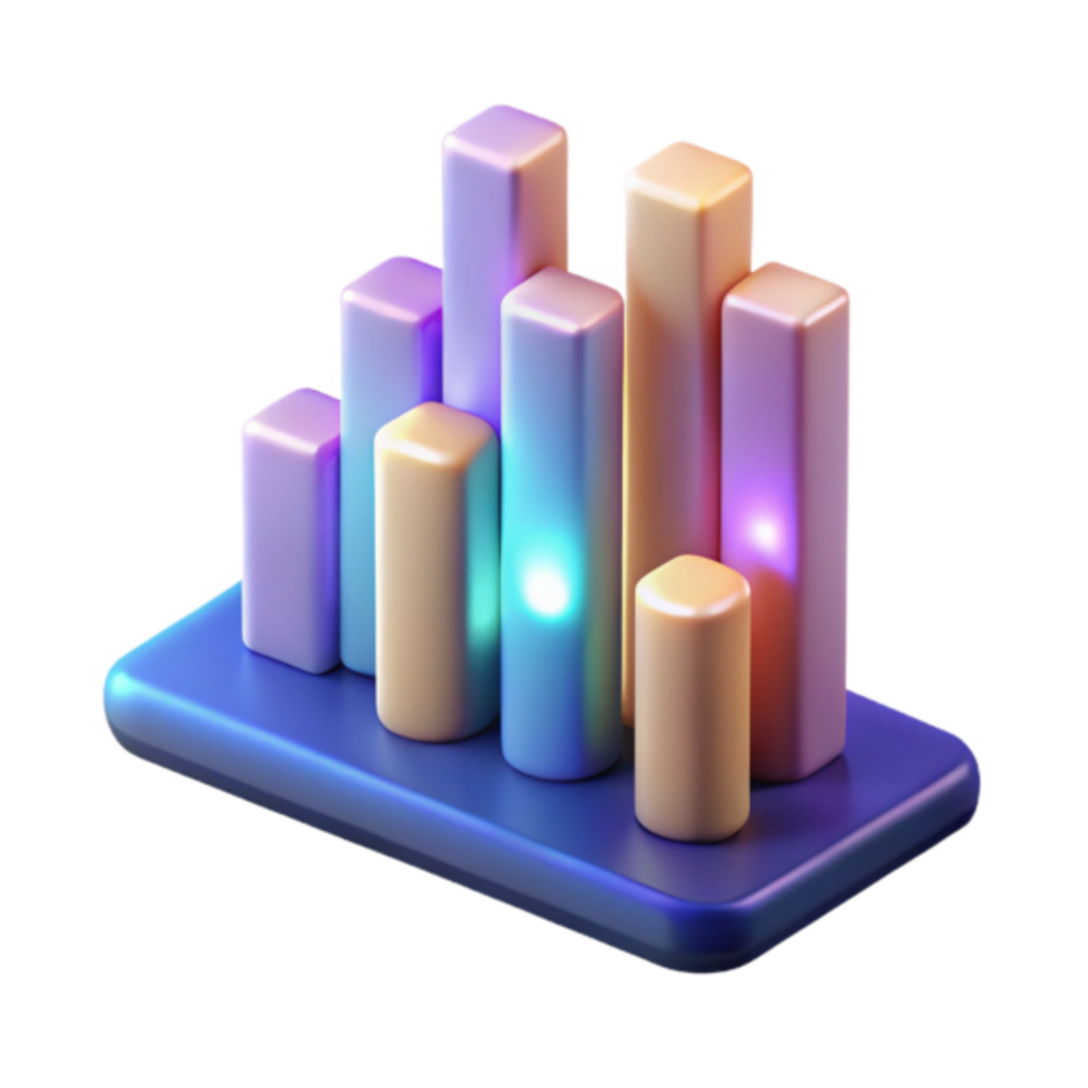 3D Render Glowing Bar Chart Abstract Background 55387651 PNG 3D Render Glowing Bar Chart Abstract Background 55387651 PNG