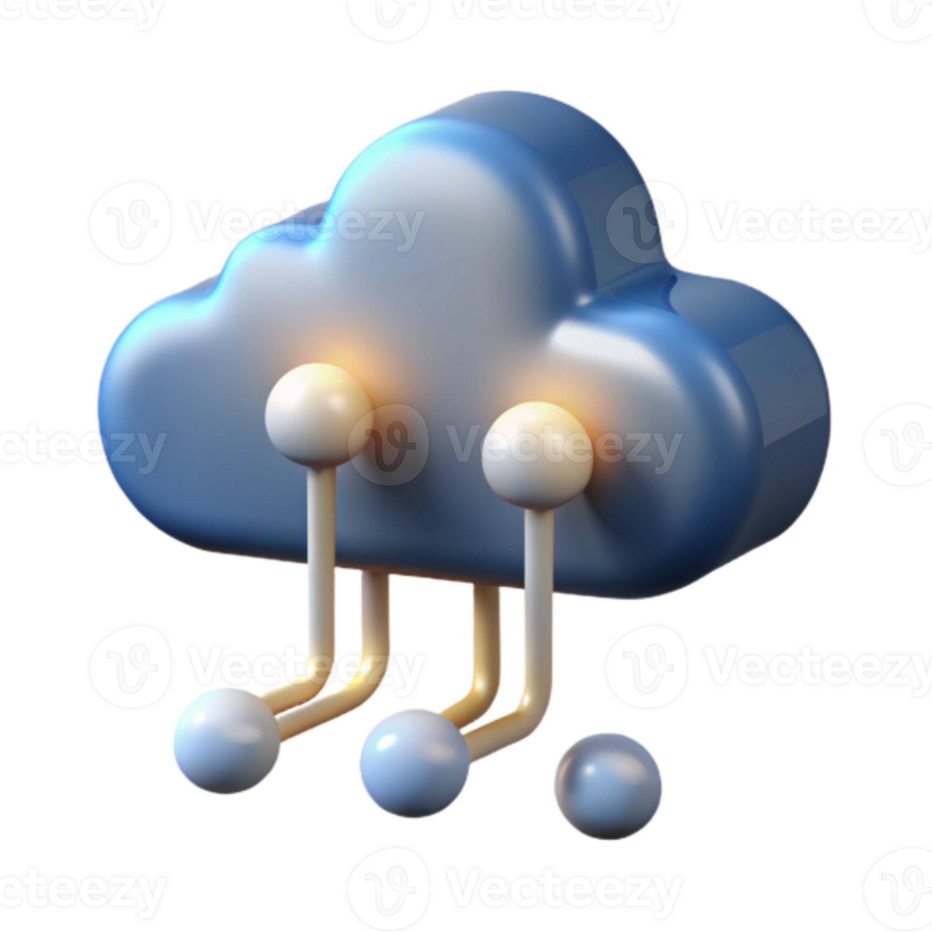 3d Render Cloud Computing Illustration Data Network Server 55387917 Png