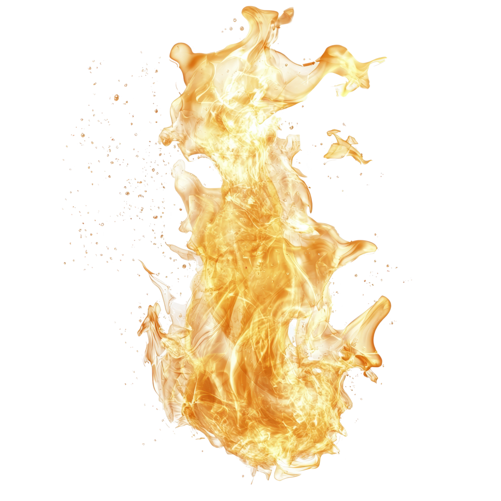 Realistic fire flame effect on a transparent background showcasing ...