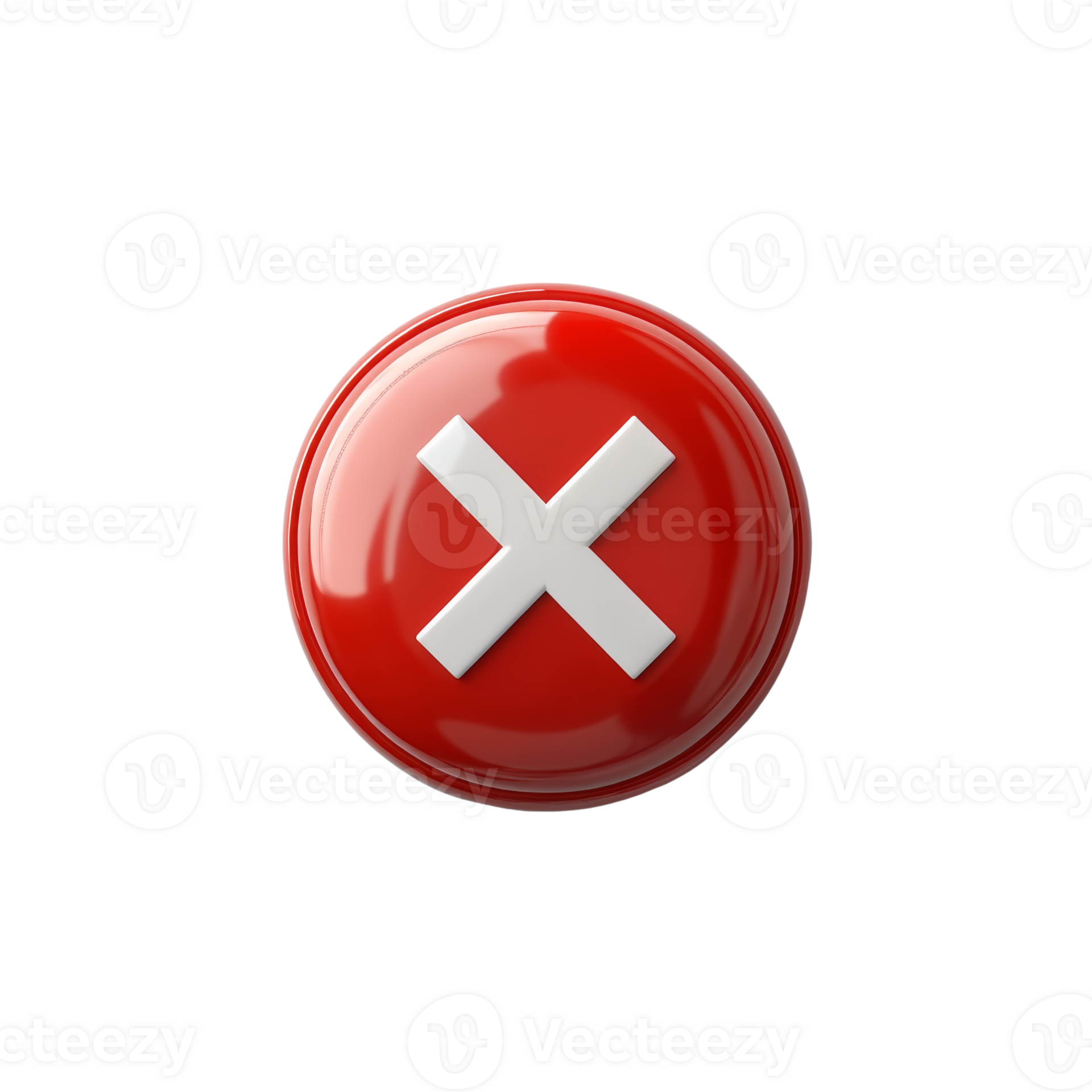 Red Circle Button Showing A White X Symbol 55389699 PNG