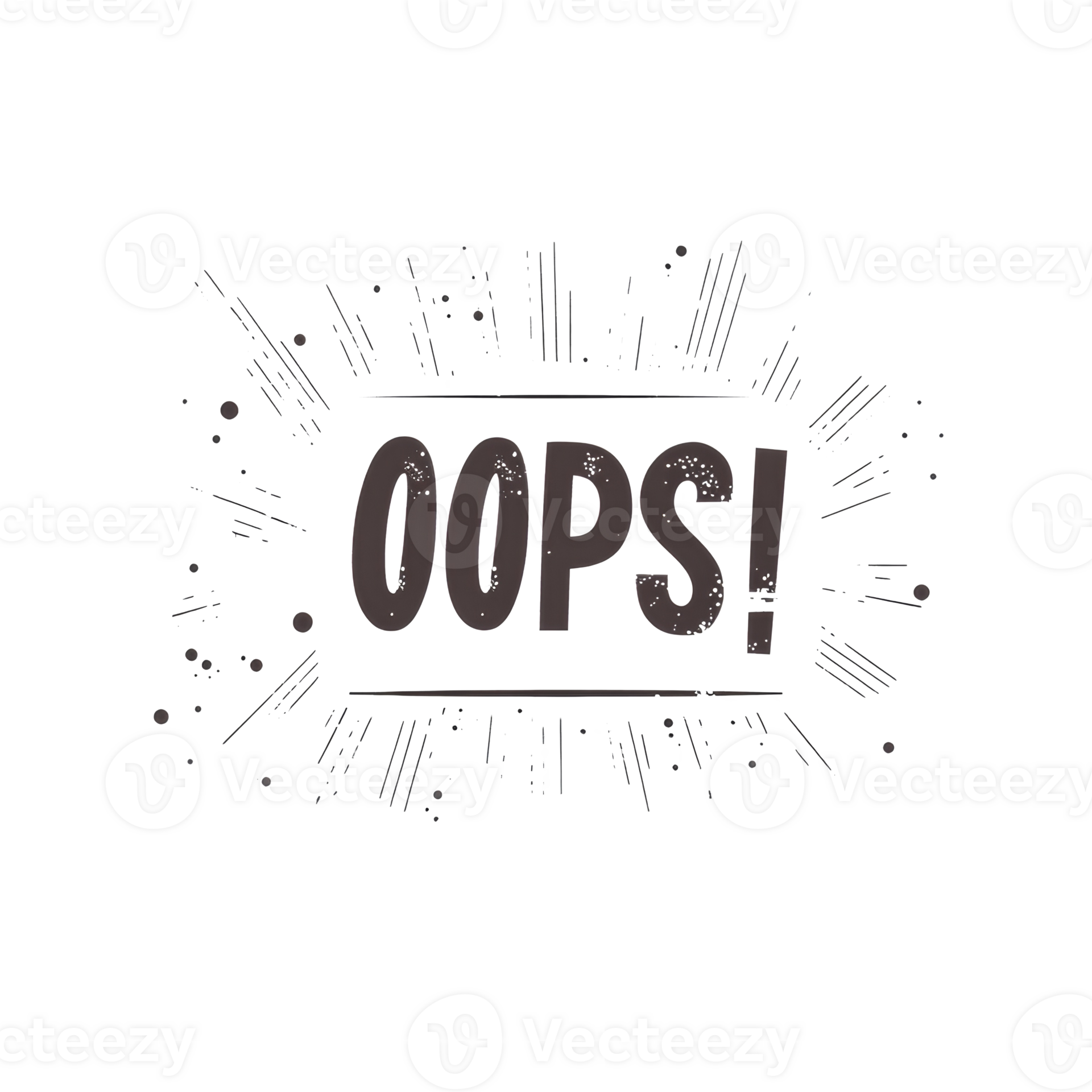 Oops Graphic Design With A Burst Effect 55389738 PNG