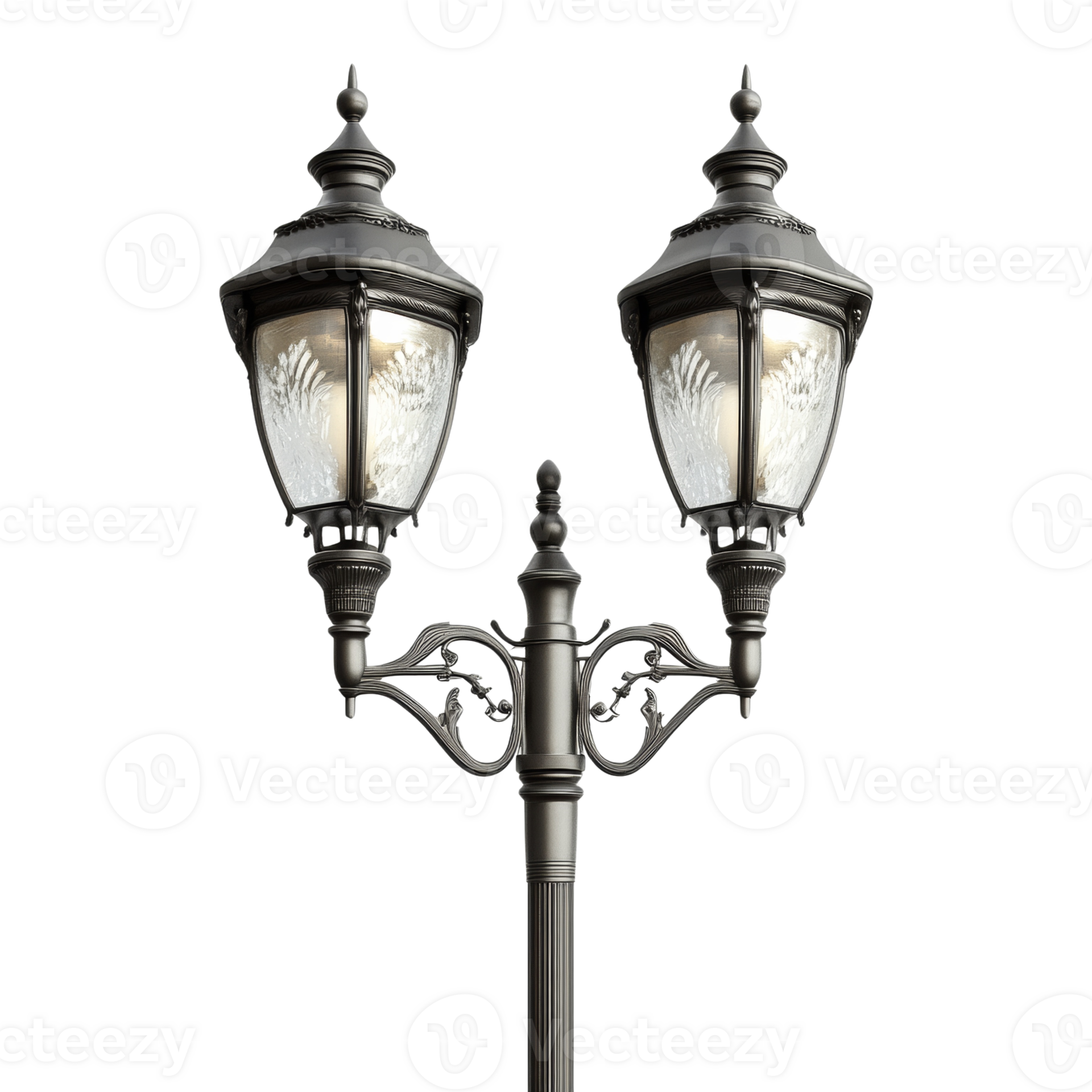 Elegant Double Lamp Post With Ornate Design 55390099 PNG Elegant Double Lamp Post With Ornate Design 55390099 PNG