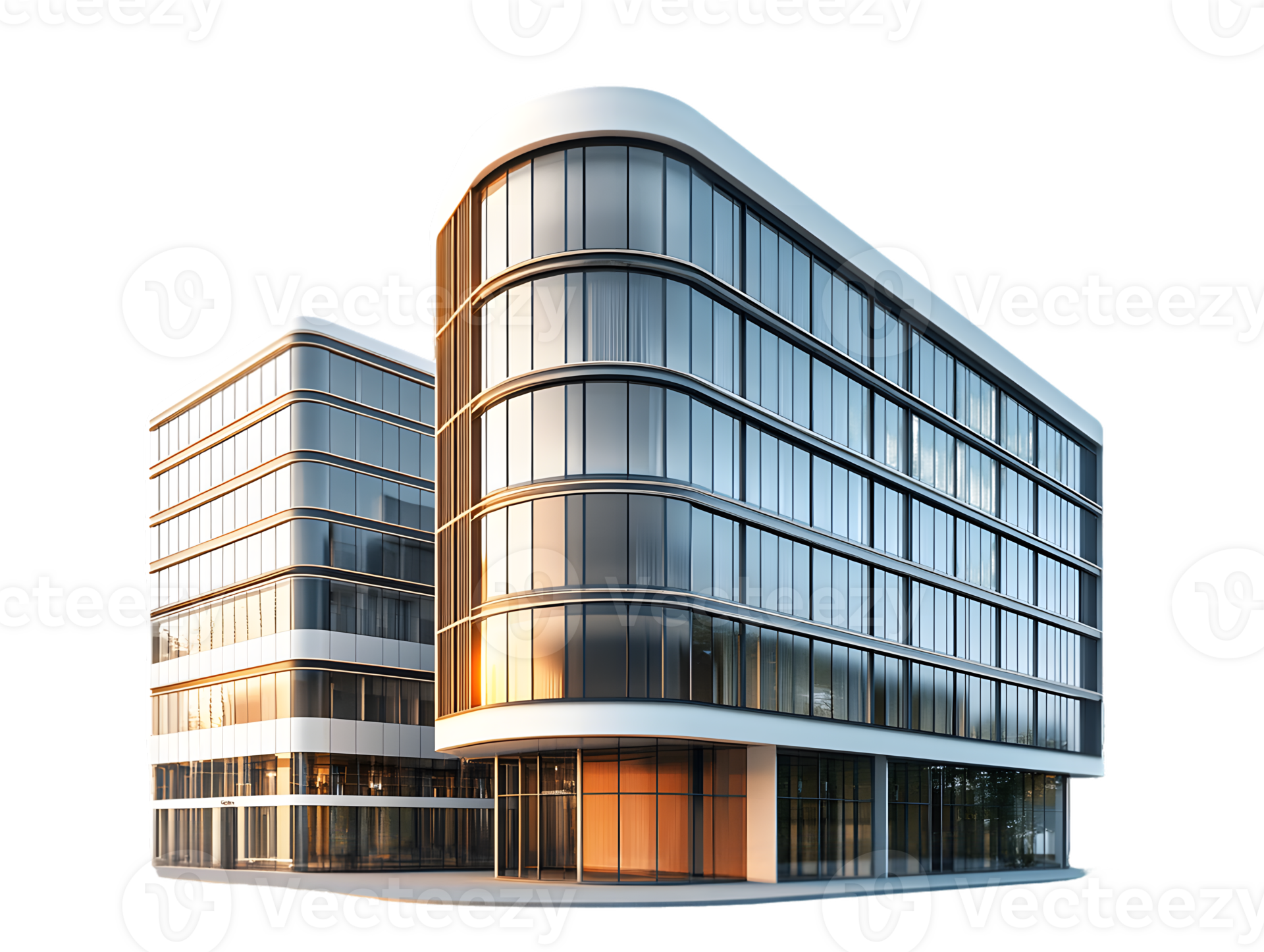 Modern Glass Office Buildings Sleek Urban Architecture 55392675 PNG