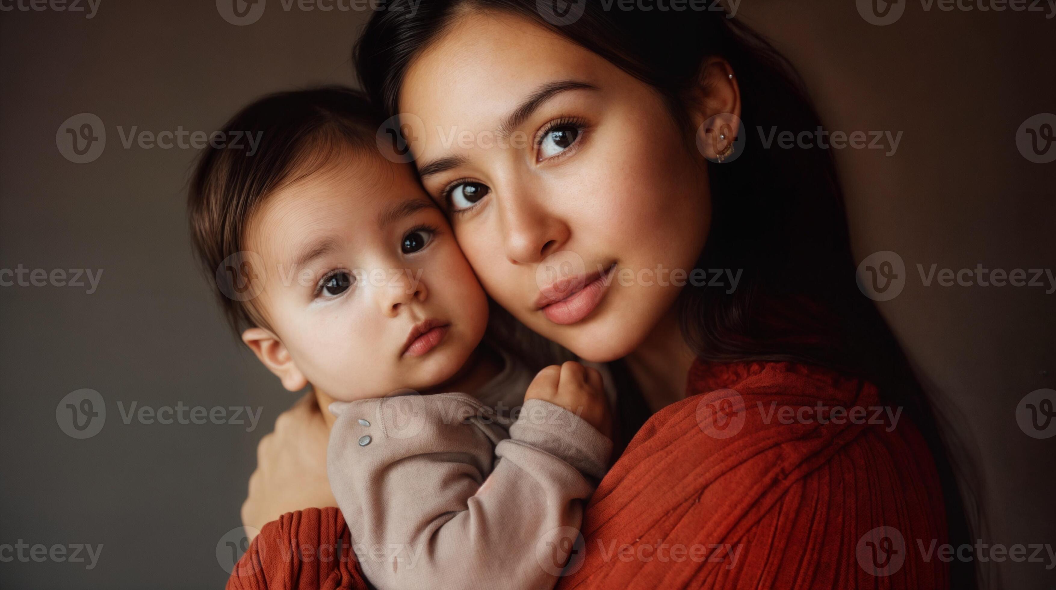 A woman holding a baby in her arms 55401796 Stock Photo at Vecteezy