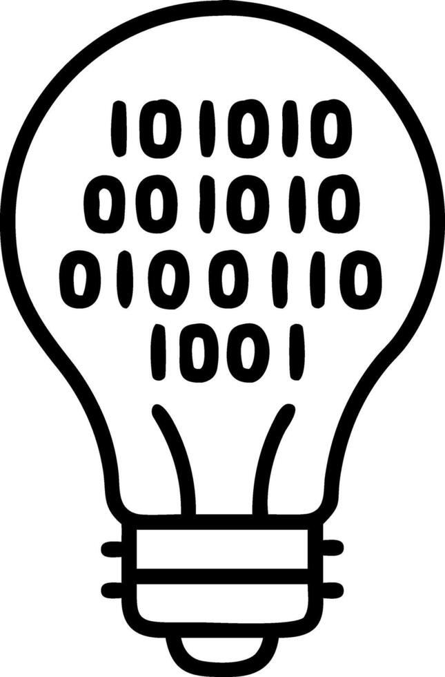 Abstract light bulb made of binary code with copy space 55404706 Vector ...