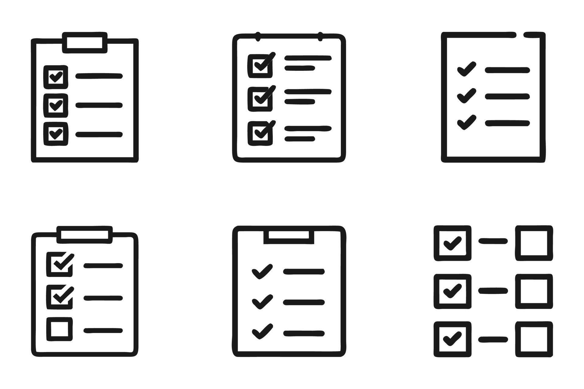Checklist icon set illustration 55405592 Vector Art at Vecteezy
