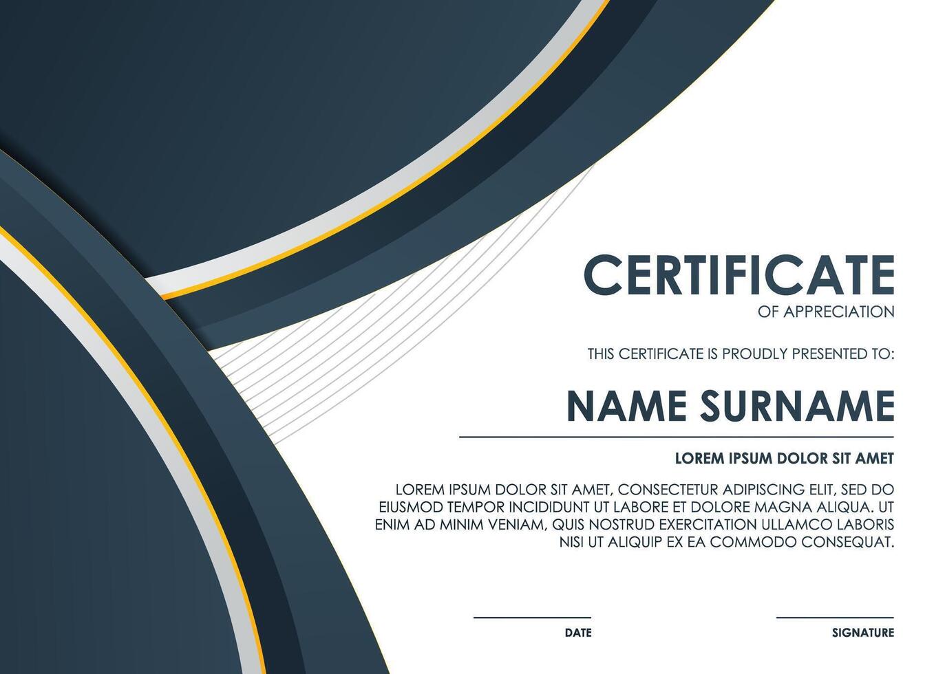 Diploma abstract design award certificate 55406607 Vector Art at Vecteezy