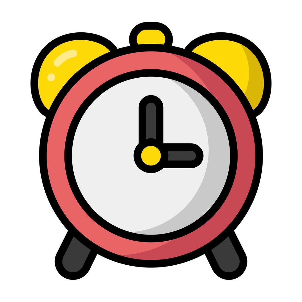 Simple Alarm Clock colorful icon. The icon can be used for websites ...