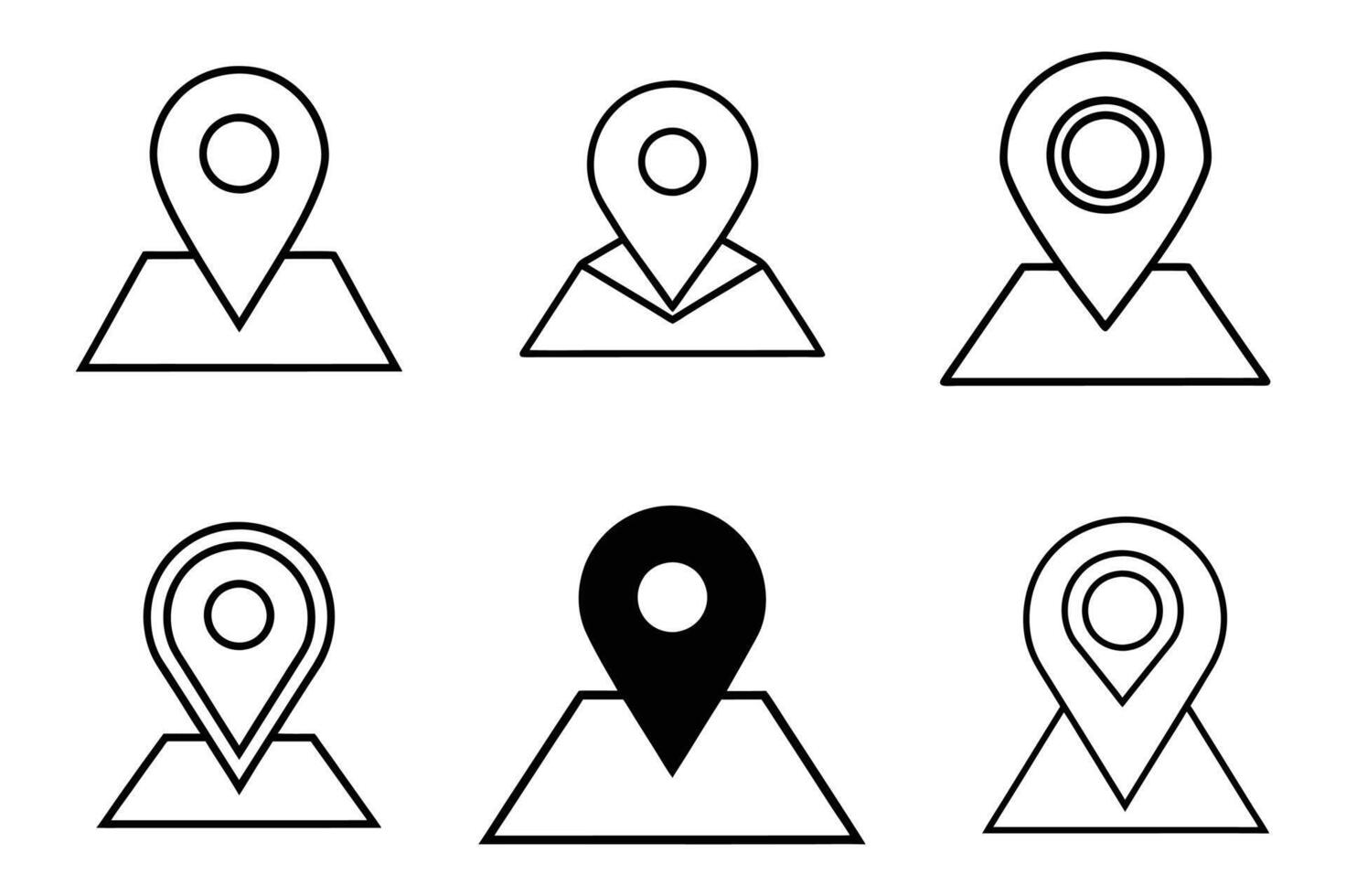 Location icons in various styles for website or app 55421380 Vector Art ...