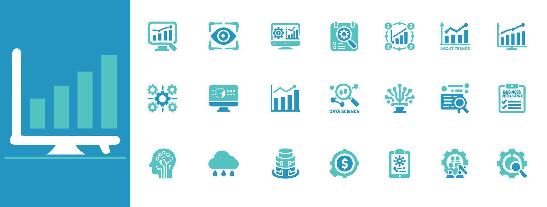 Data Analytics and Big Data Icon Vectors High-quality, scalable designs ...