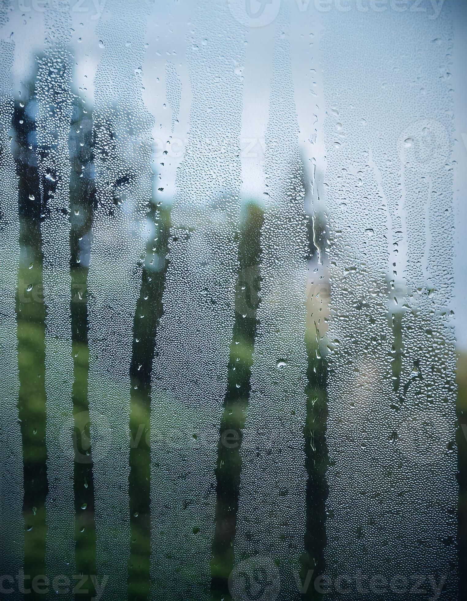 Water droplets on a window pane 55424373 Stock Photo at Vecteezy