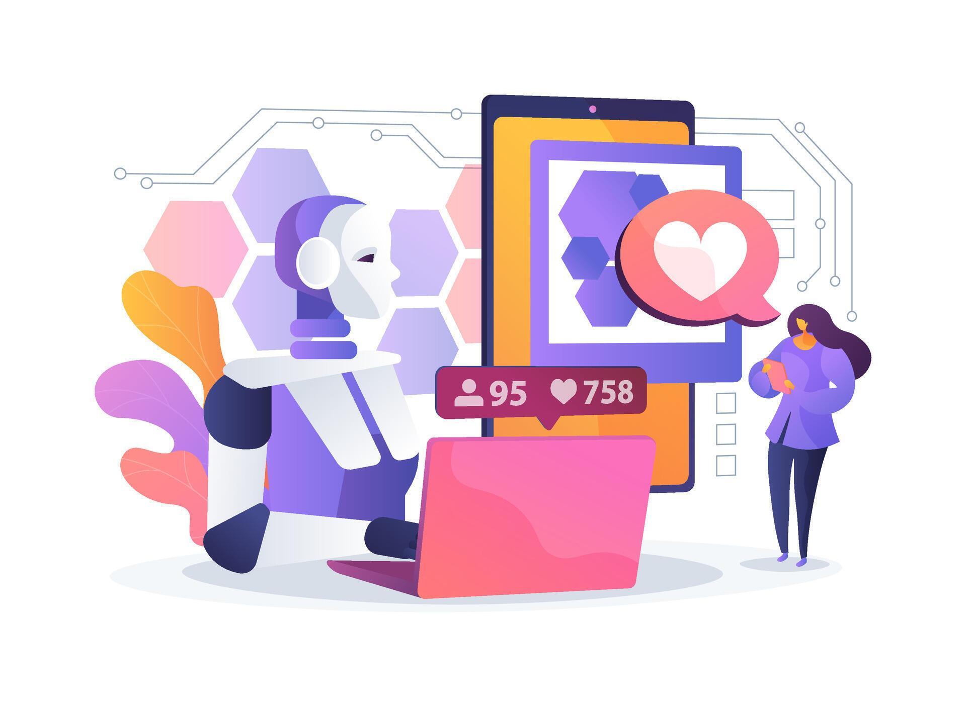 Ai Powered Visual Content Creation Abstract Concept Illustration 55429015 Vector Art At Vecteezy