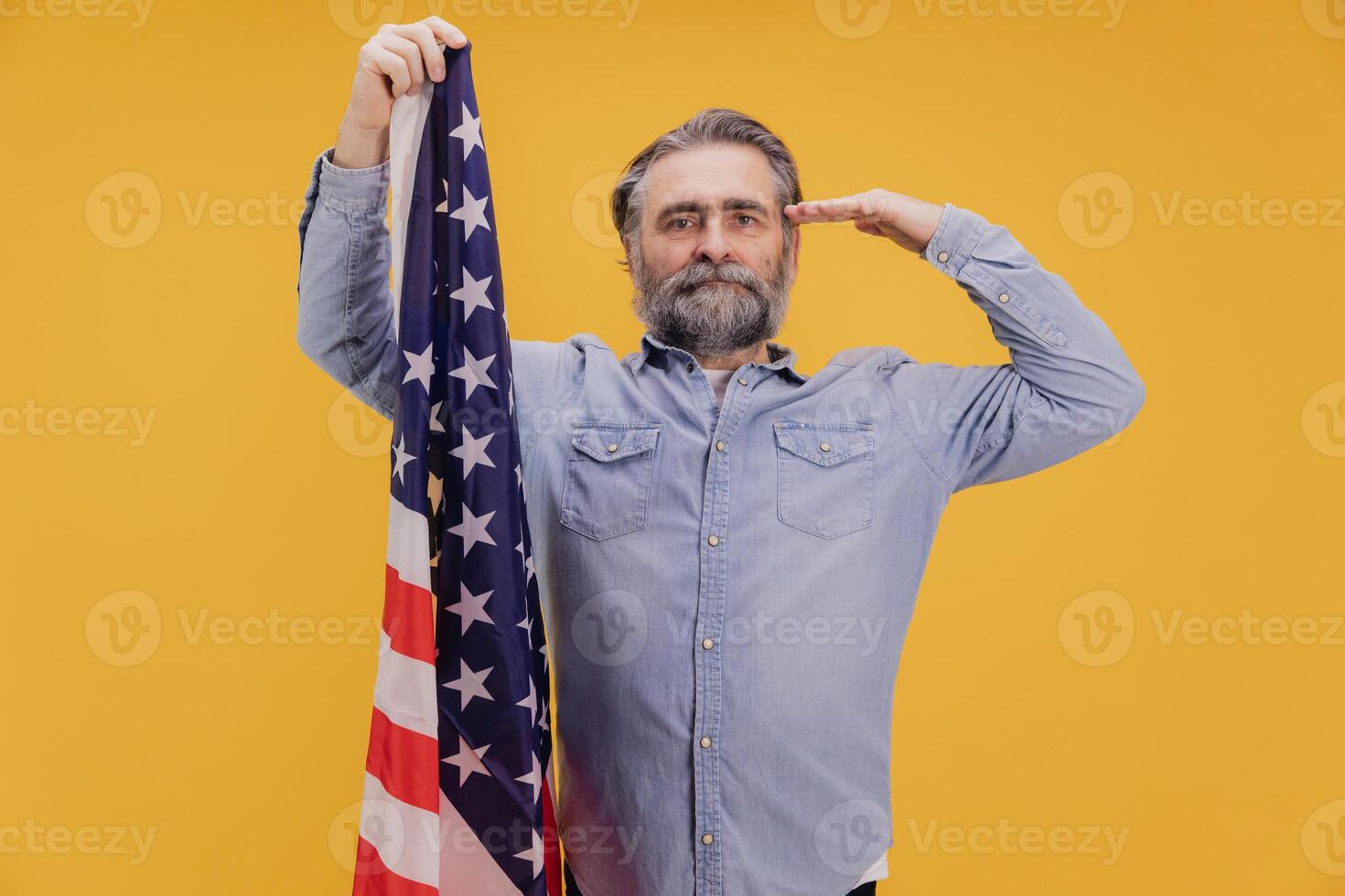 Man Saluting Flag Stock Photos, Images and Backgrounds for Free Download