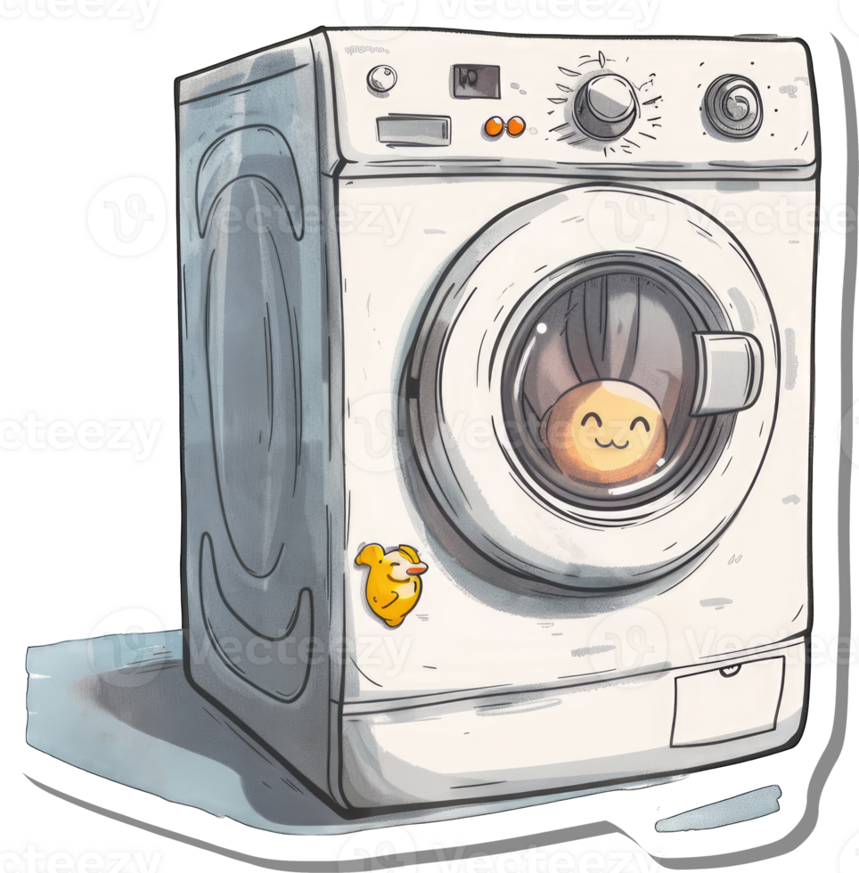 Happy Face Washing Machine Cleaning Cycle 55448100 PNG