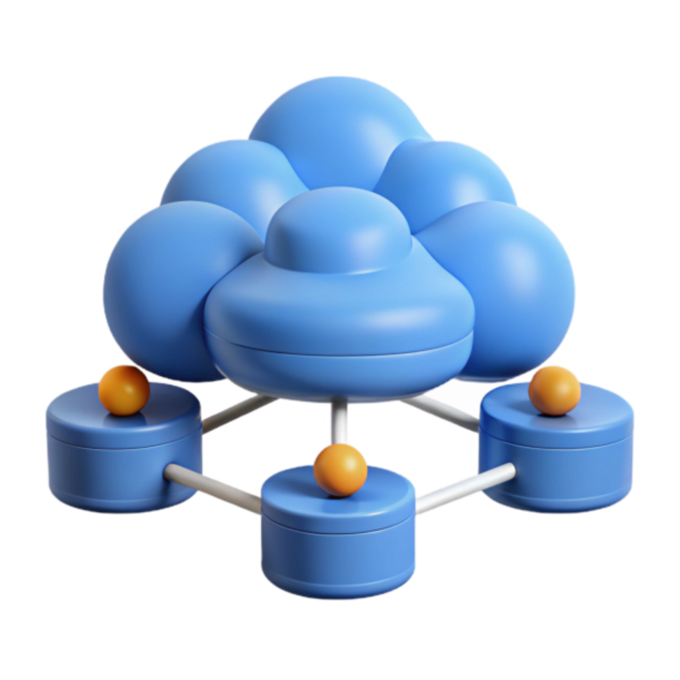 3d Illustration Cloud Computing Network System 55449035 Png