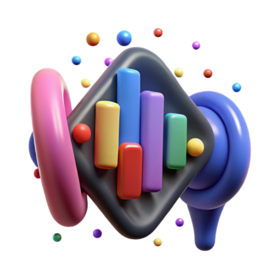 Abstract 3d Render Colorful Bar Graph Data Visualization 55449816 Png