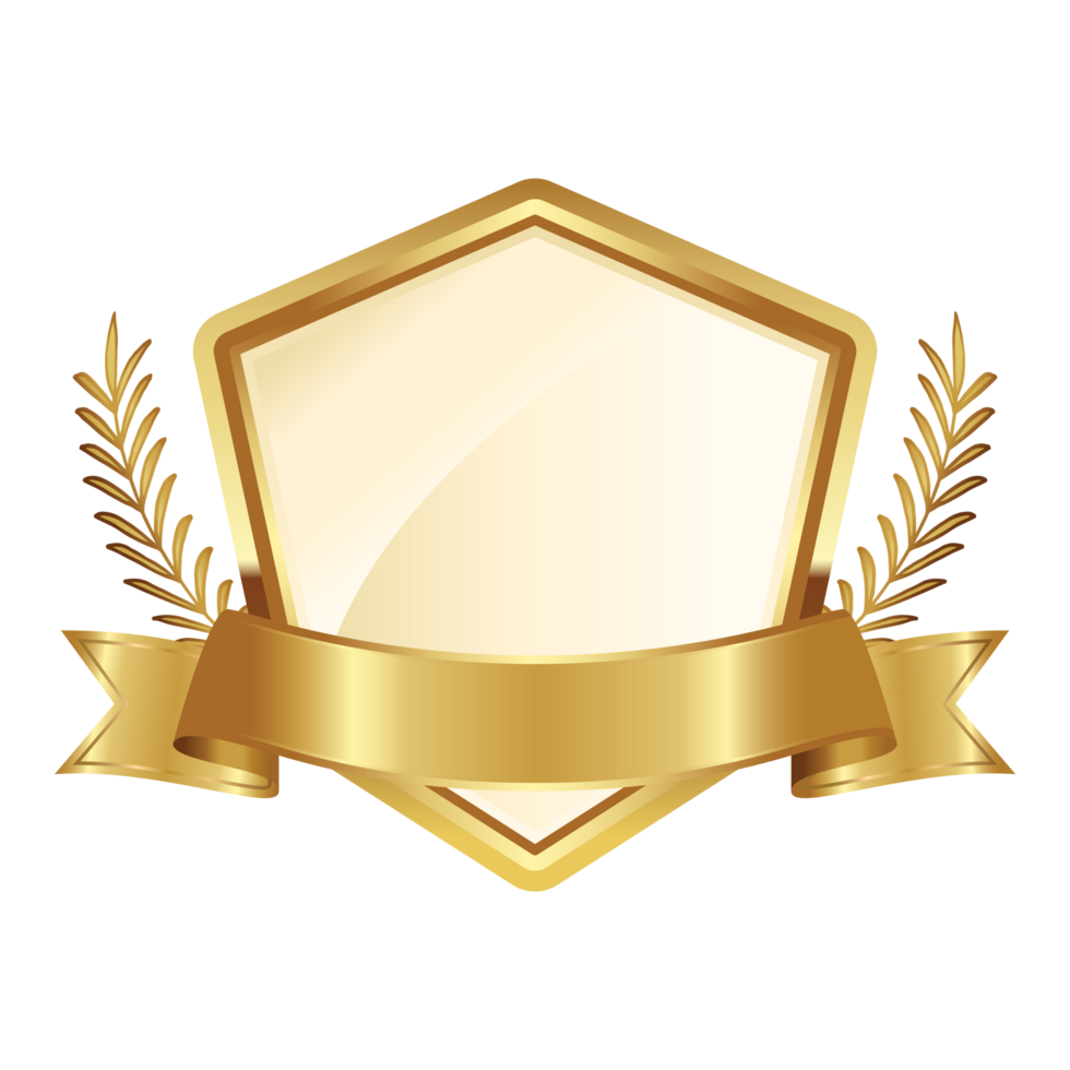 blank anniversary gold badge 55471022 PNG