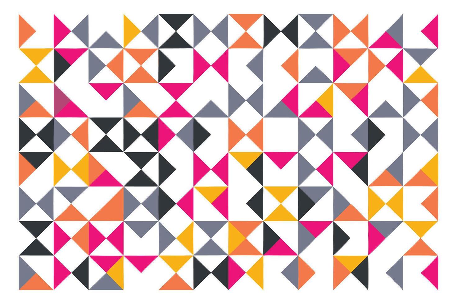 Abstract Geometric Triangle Pattern in Retro Style 55471224 Vector Art ...