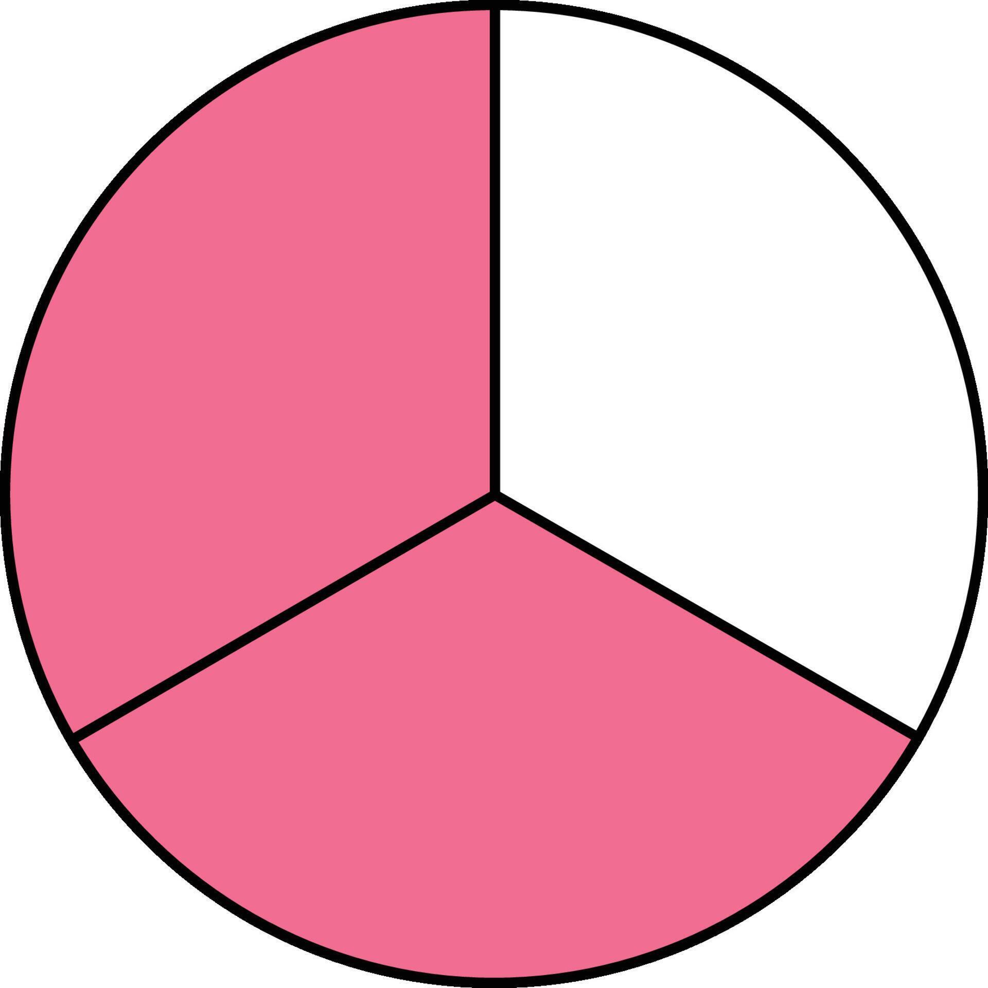 Two Thirds Circle Fraction 55473175 Vector Art at Vecteezy