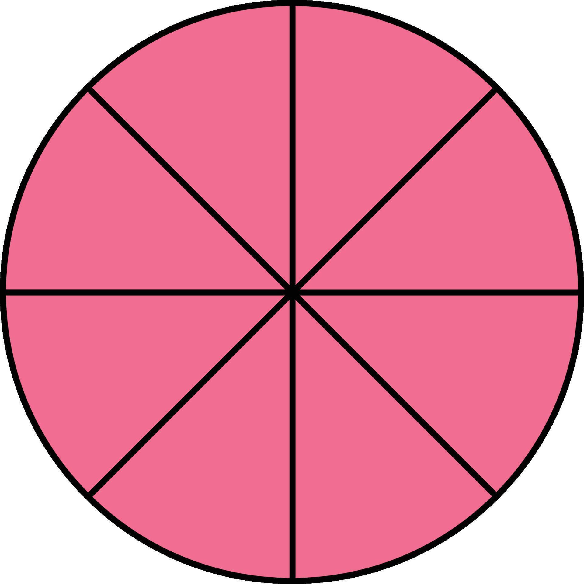 ocho octavos circulo fracción 55473211 Vector en Vecteezy