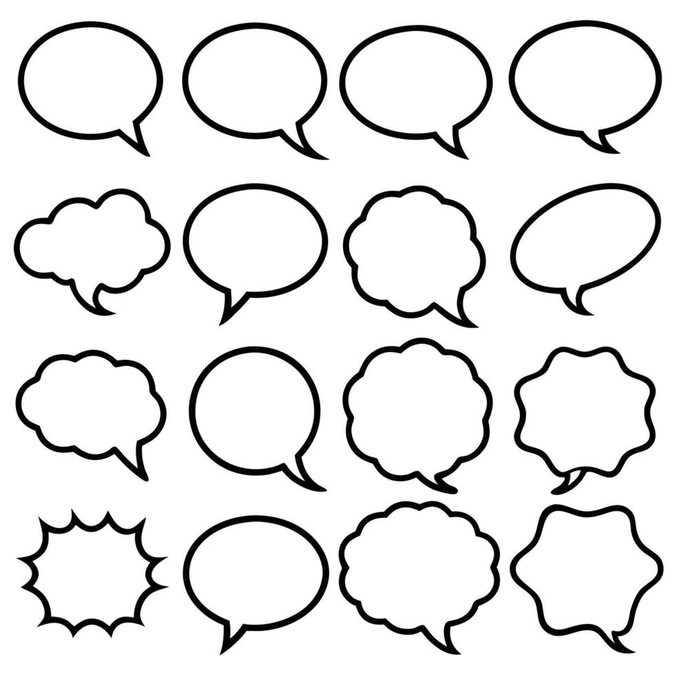 of speech bubbles shapes white background 55475004 Vector Art at Vecteezy