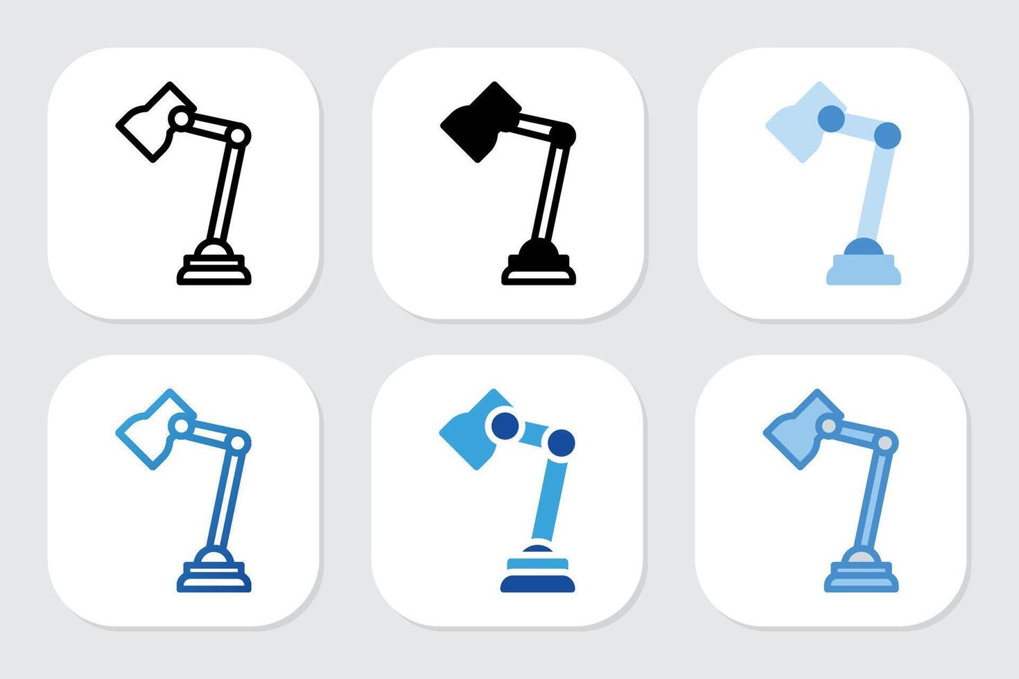 study lamp icons with various design styles 55477167 Vector Art at Vecteezy