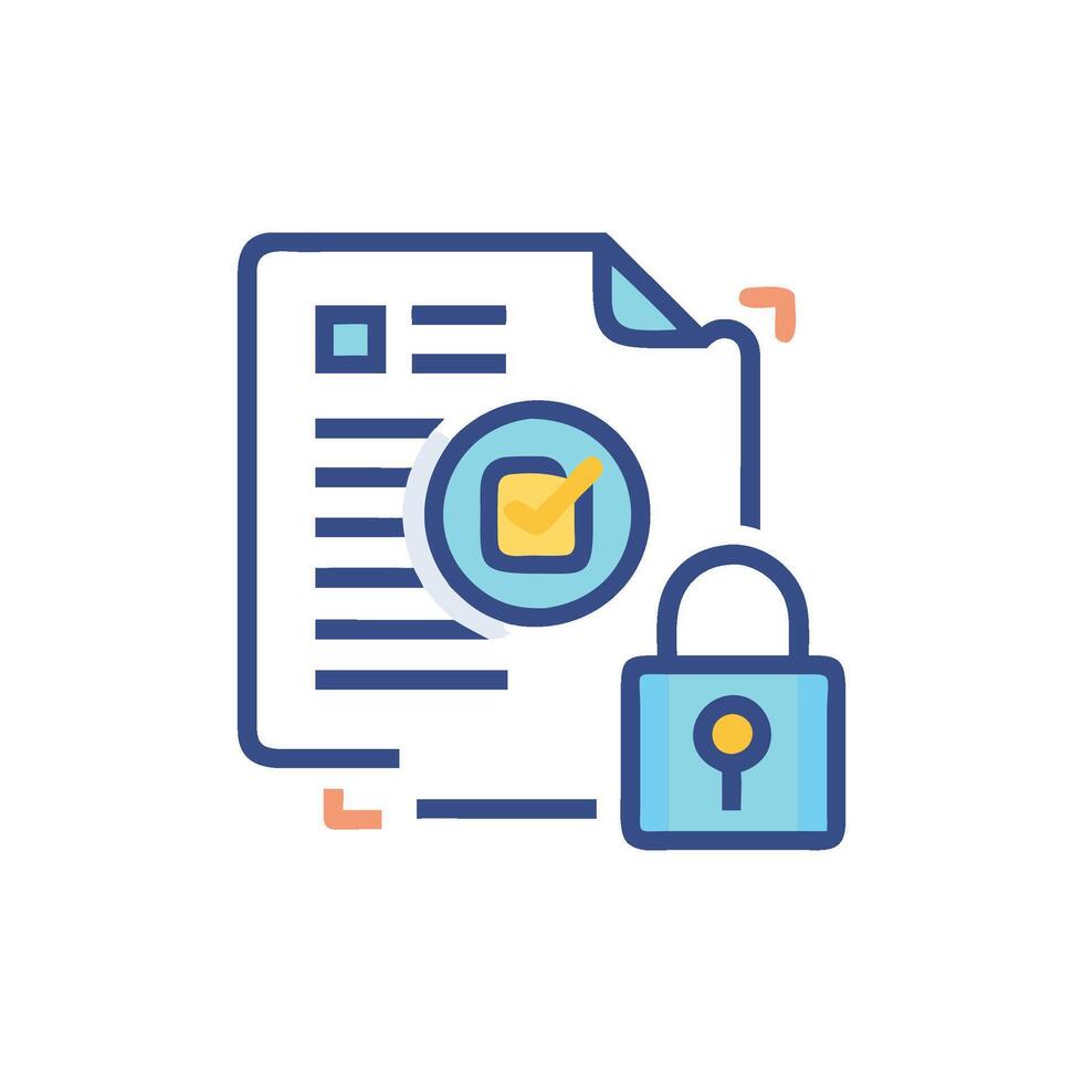 Icon of Data Compliance for Security Standards 55484472 Vector Art at ...