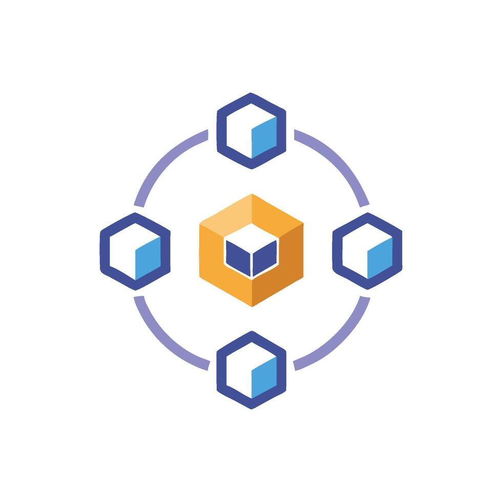 Blockchain Icon for Secure Data Transactions 55484526 Vector Art at Vecteezy