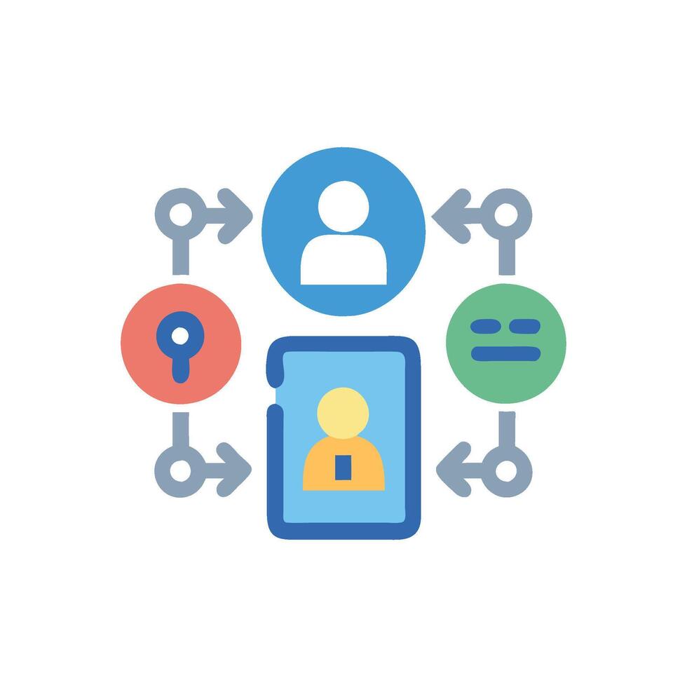 An icon representing role-based access control in security 55485326 ...