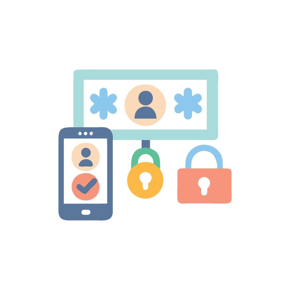 Multifactor Authentication Icon 55485480 Vector Art At Vecteezy