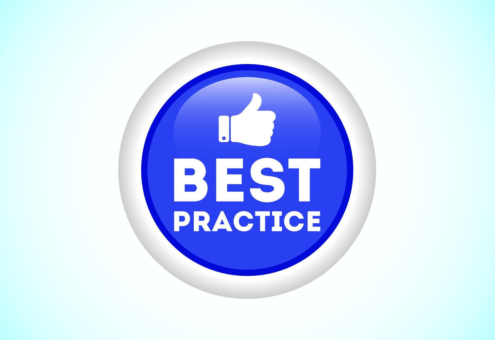 Best practice icon design. Best practice button for mobile app, and ...
