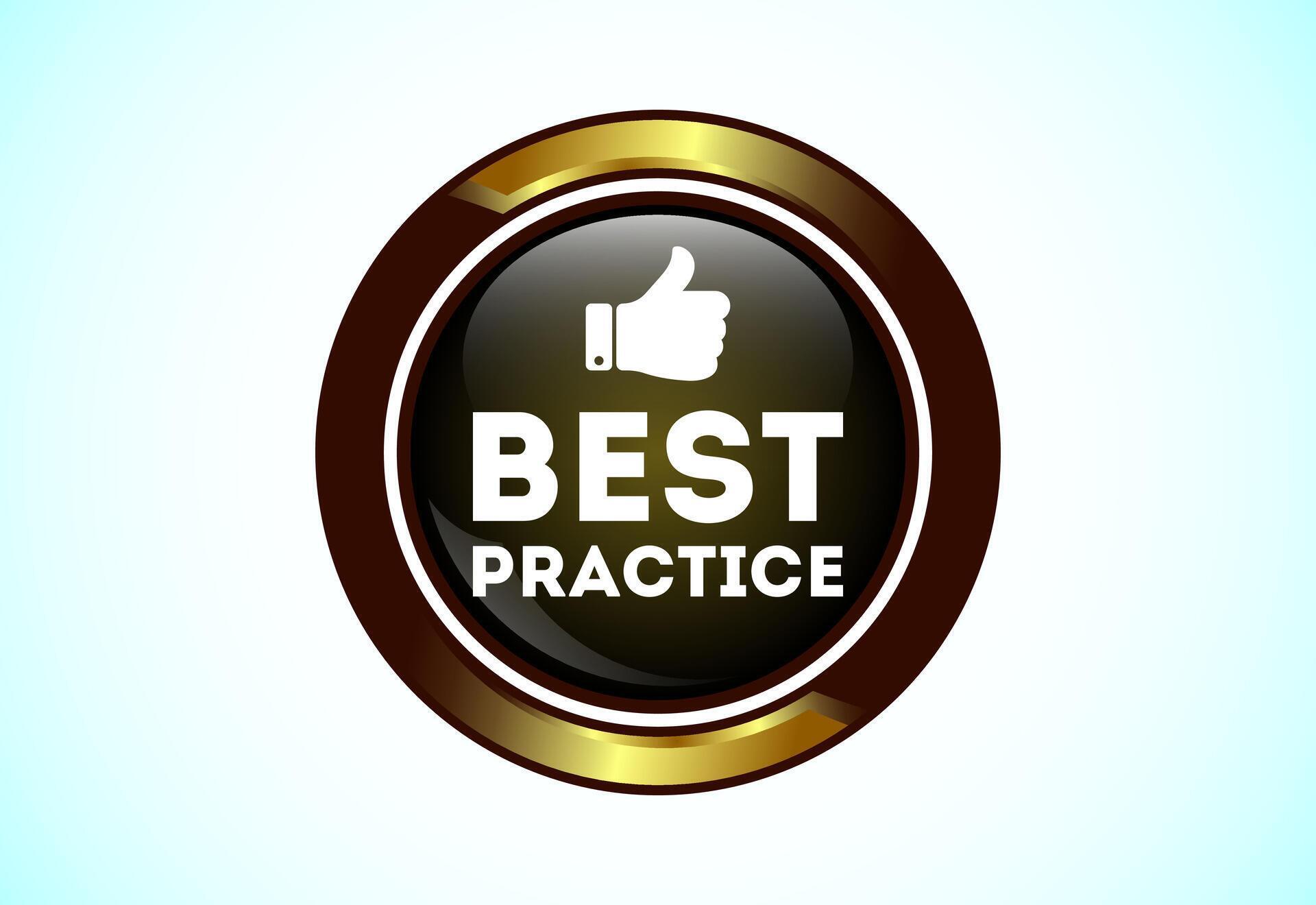 Best practice icon design illustration. Best practice button for mobile ...