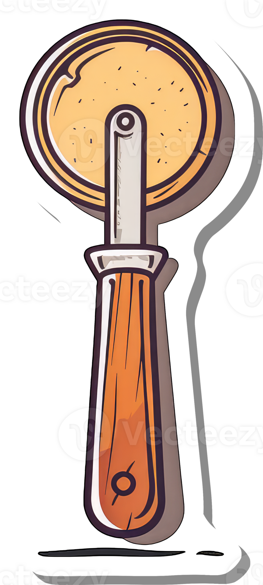 A Detailed Illustration Of A Pizza Cutter Tool 55493073 PNG