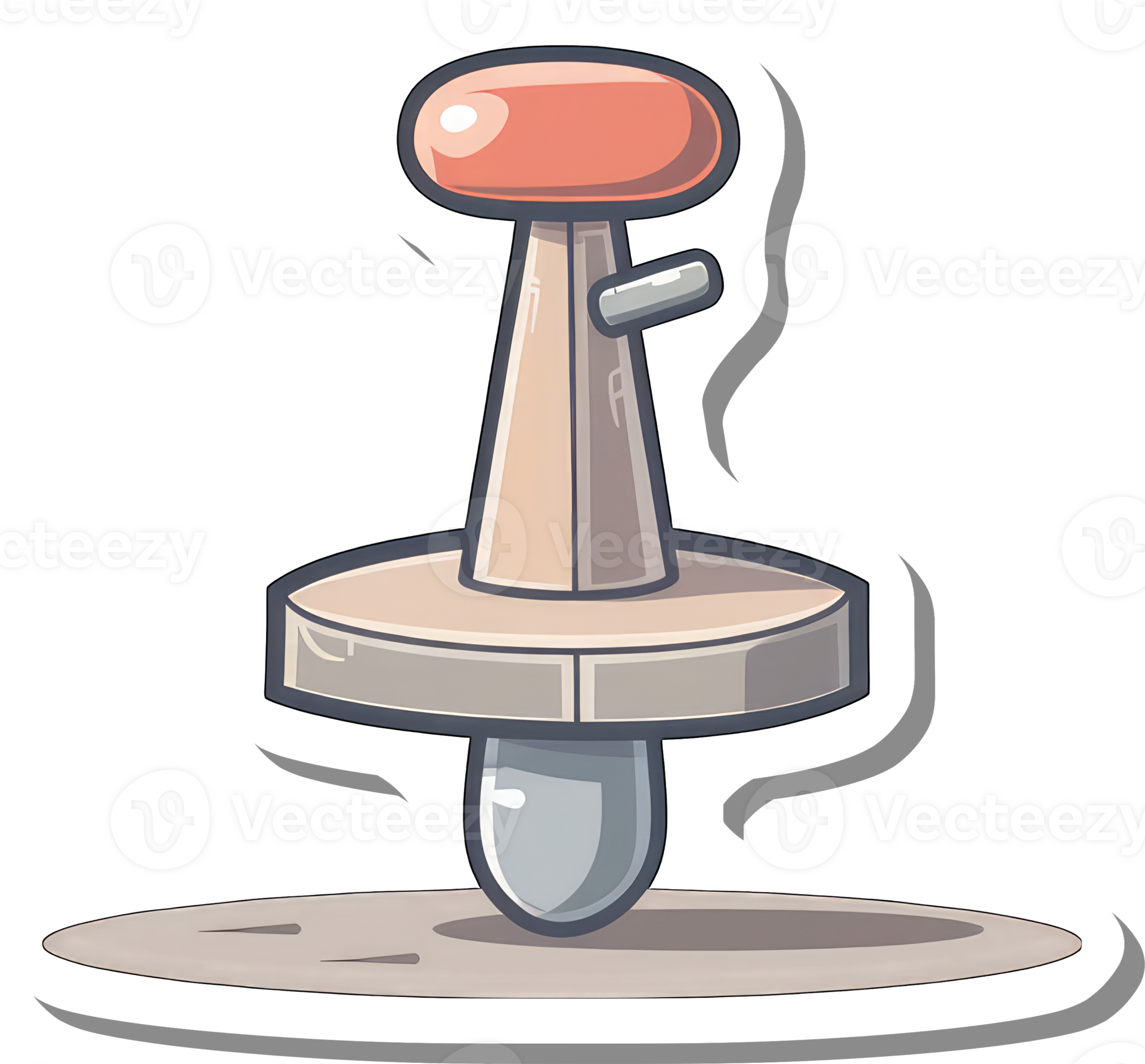 A Cartoon Illustration Of A Spinning Top Toy 55493174 PNG