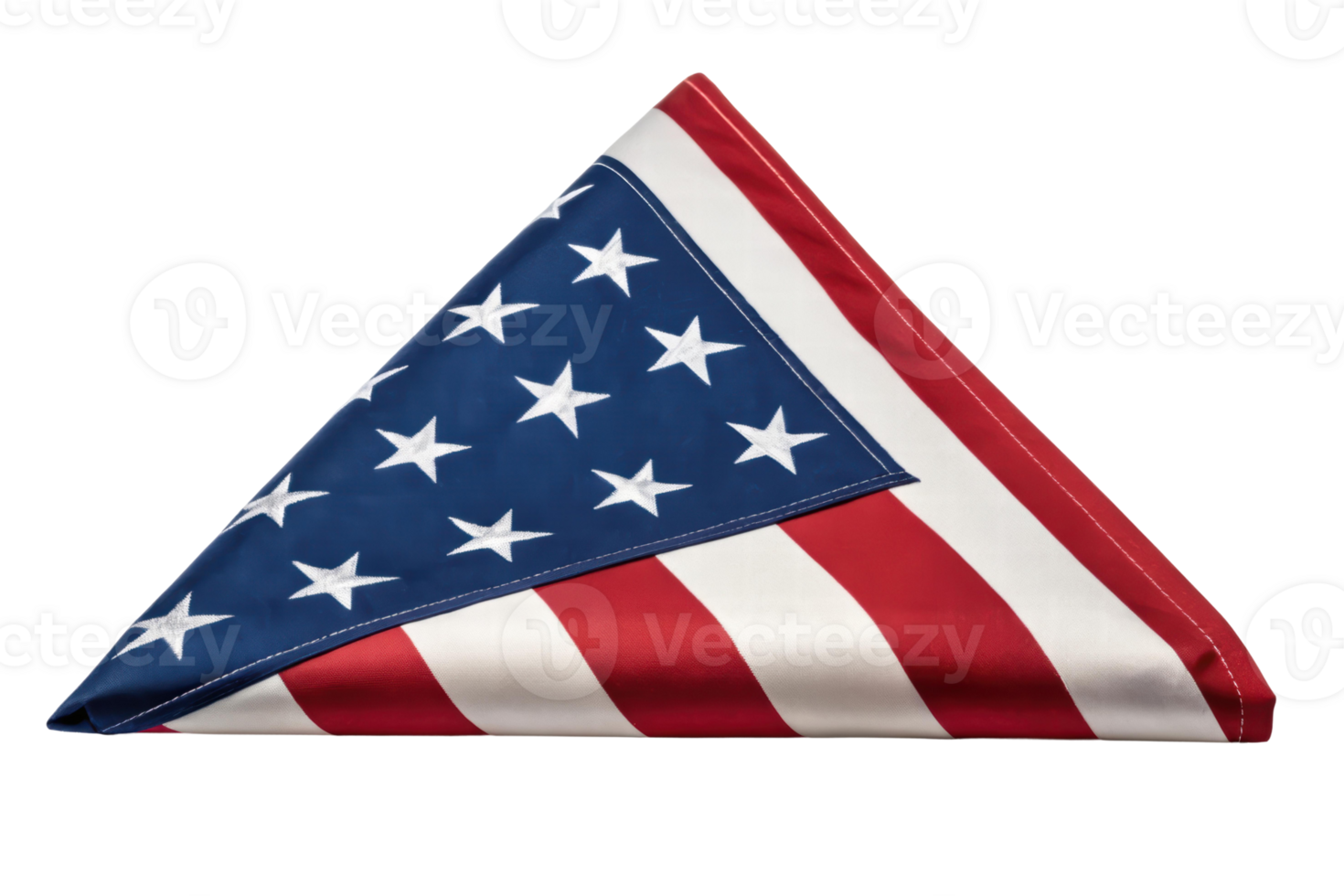 Triangularly folded American flag 55497240 PNG
