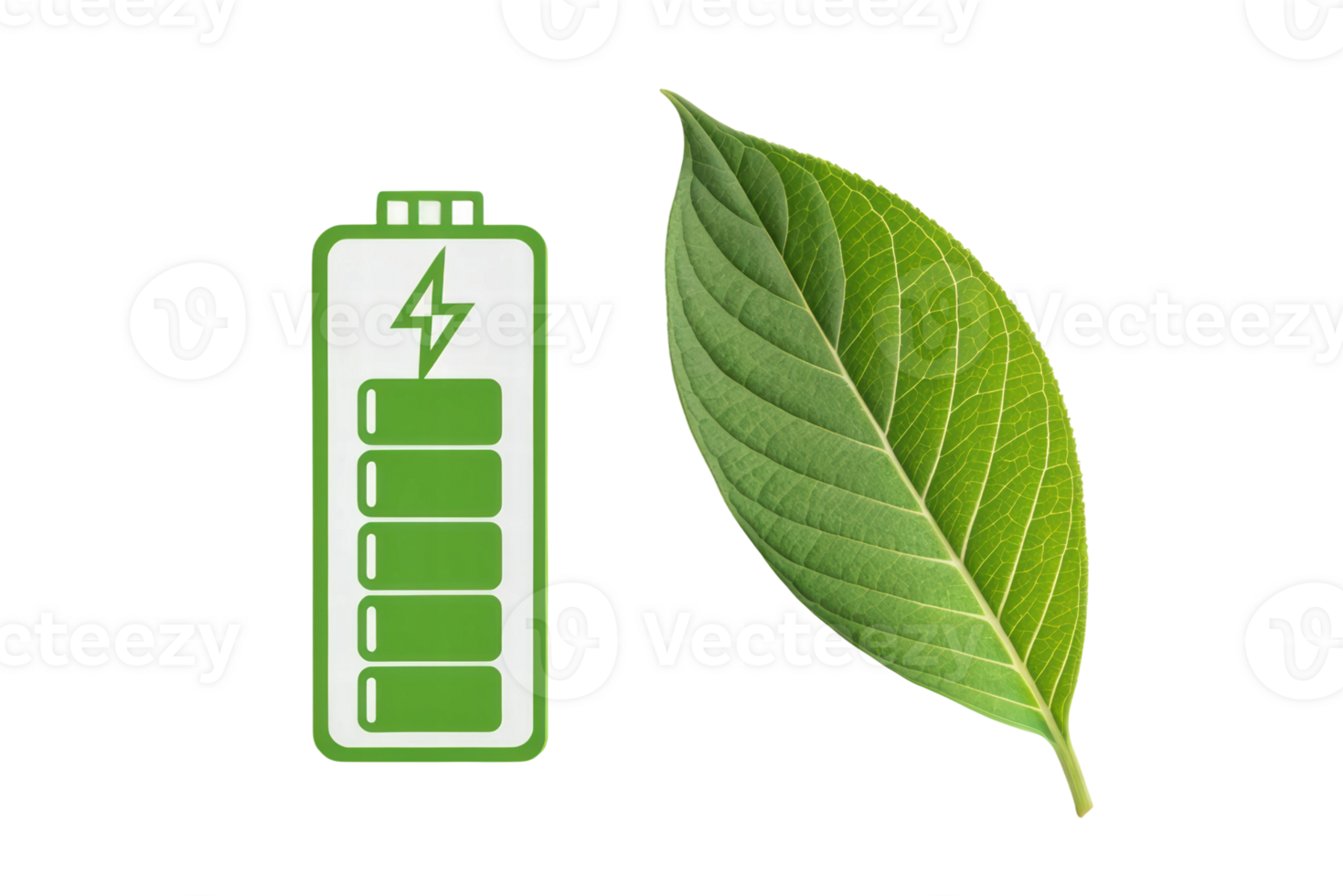 Energy Efficiency Symbol With Leaf And Battery 55497252 Png